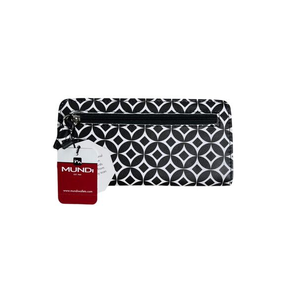 mundi | Bags | Nwt Mundi Black White Wallet Clutch Credit Card Holder ...